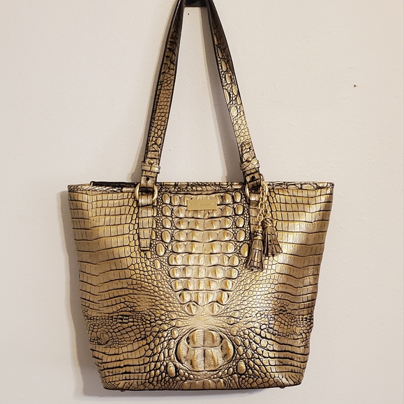 Brahmin | Bags | Brahmin Large Gold Chai Carried Once | Poshmark